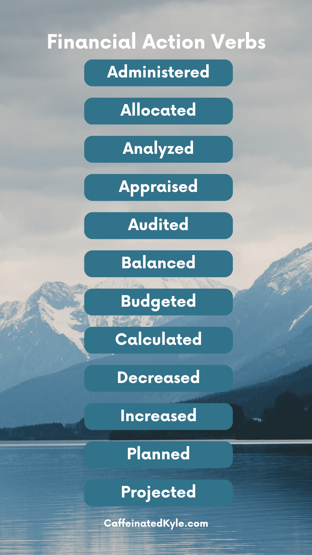 120 Great Action Verbs For Your Resume | CaffeinatedKyle.com