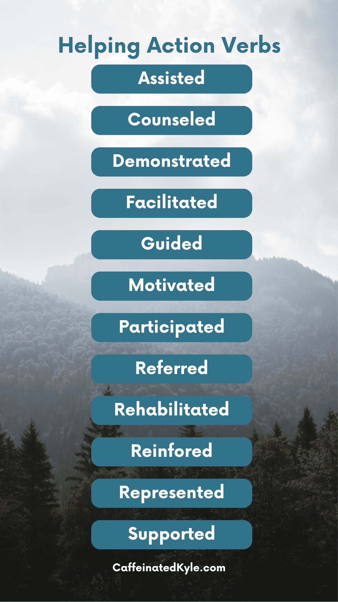 120 Great Action Verbs For Your Resume | CaffeinatedKyle.com