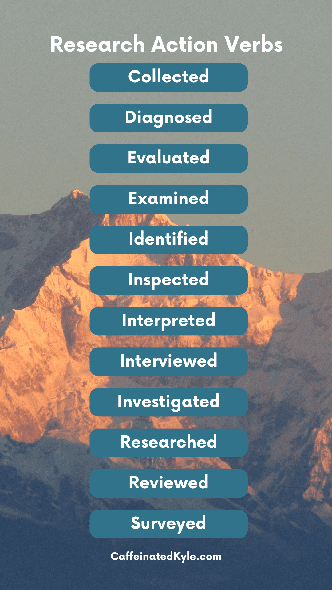 120 Great Action Verbs For Your Resume | CaffeinatedKyle.com