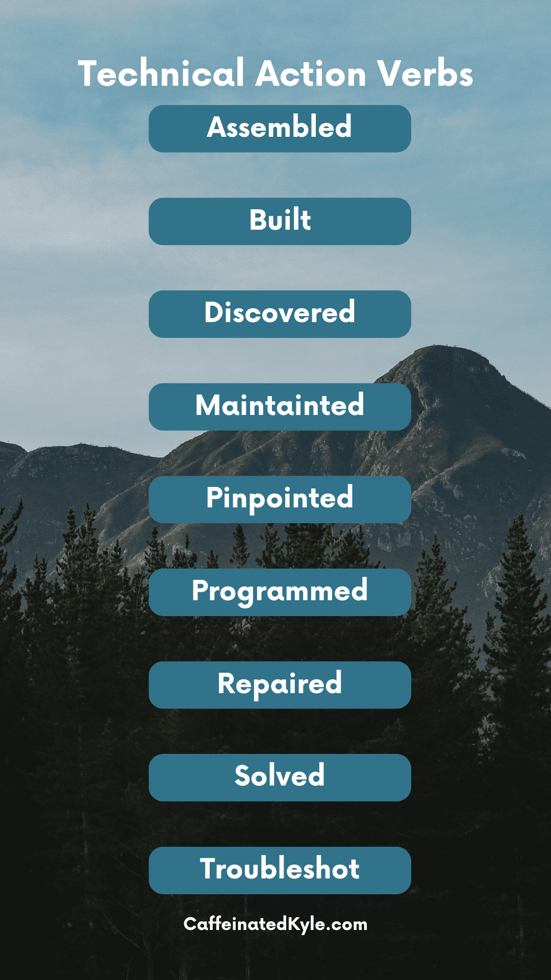 120 Great Action Verbs For Your Resume | CaffeinatedKyle.com