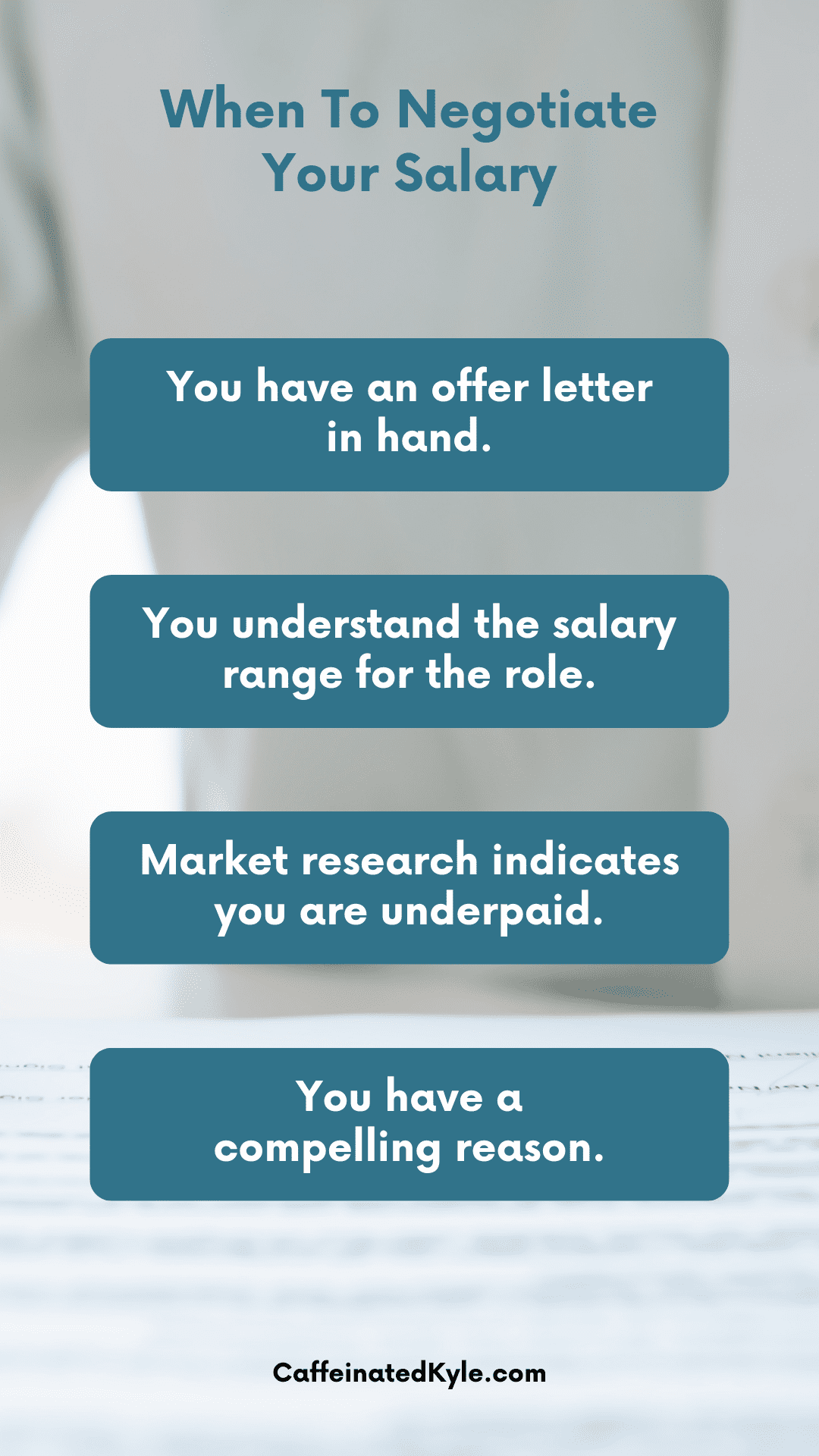 How To Know If You Should Negotiate Your Salary | CaffeinatedKyle.com