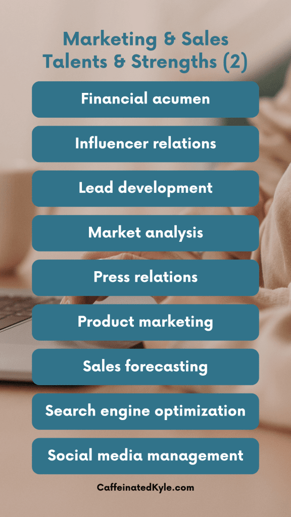 150+ Powerful Examples Of Talents And Strengths For Your Career ...