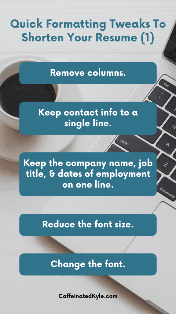 30+ Quick Ways To Shorten Your Resume When It’s Too Long ...